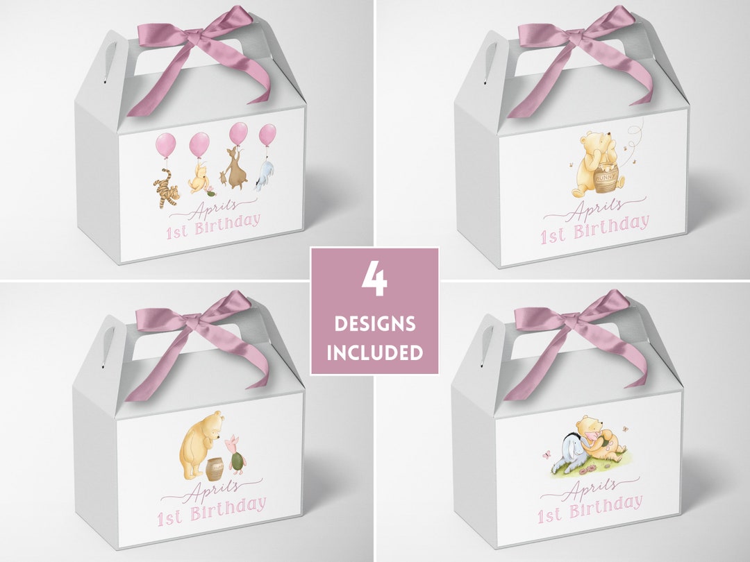 Winnie the Pooh Girls 1st Birthday Favors. Party Souvenir Ideas ...