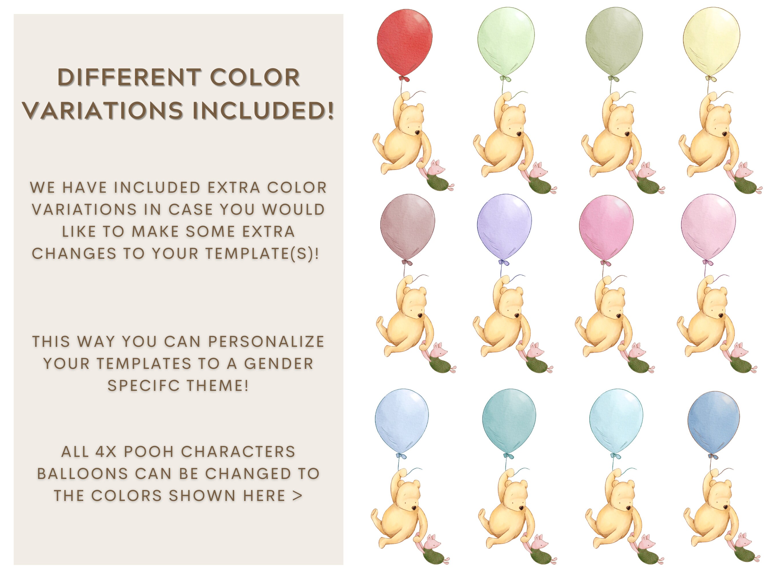 Winnie the Pooh Seating Chart Sign. Classic Pooh Bear Baby Shower ...