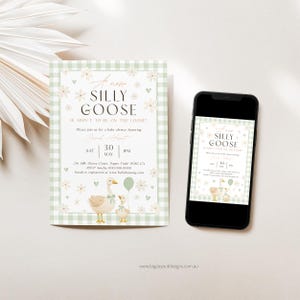 Mother Goose Baby Shower Bundle. Gender Neutral Sage Green Gingham ...