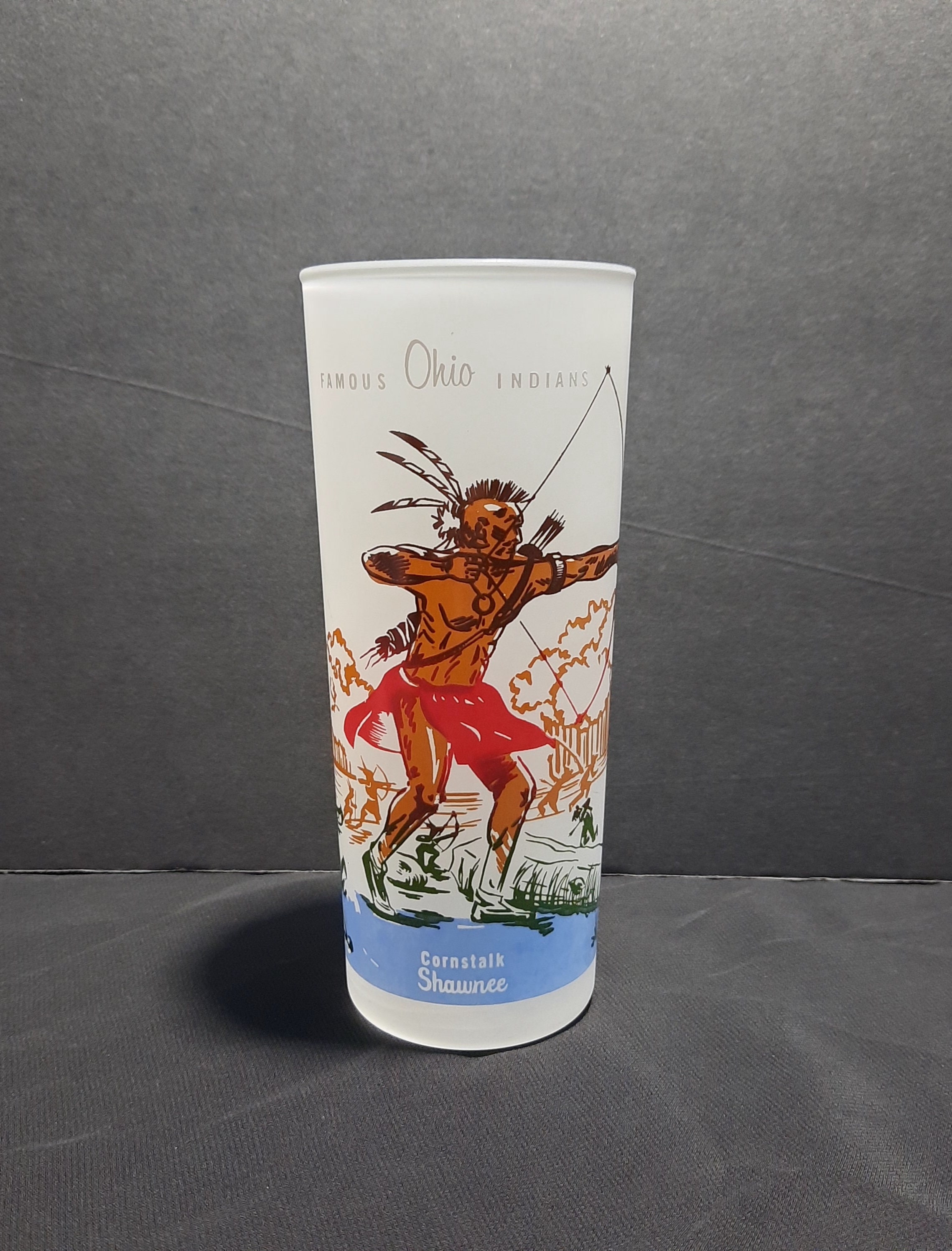 6 Vintage Famous Ohio Indian Glasses From Bonded Oil - Etsy