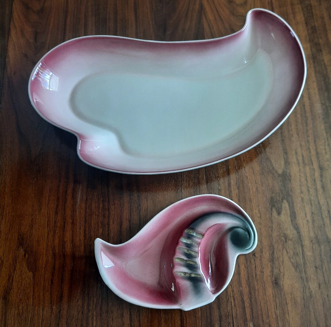 1950s Pink Ashtray Set - Etsy