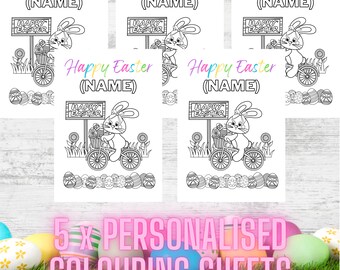 Hoppy Easter Colouring Page: Digital Download - Etsy