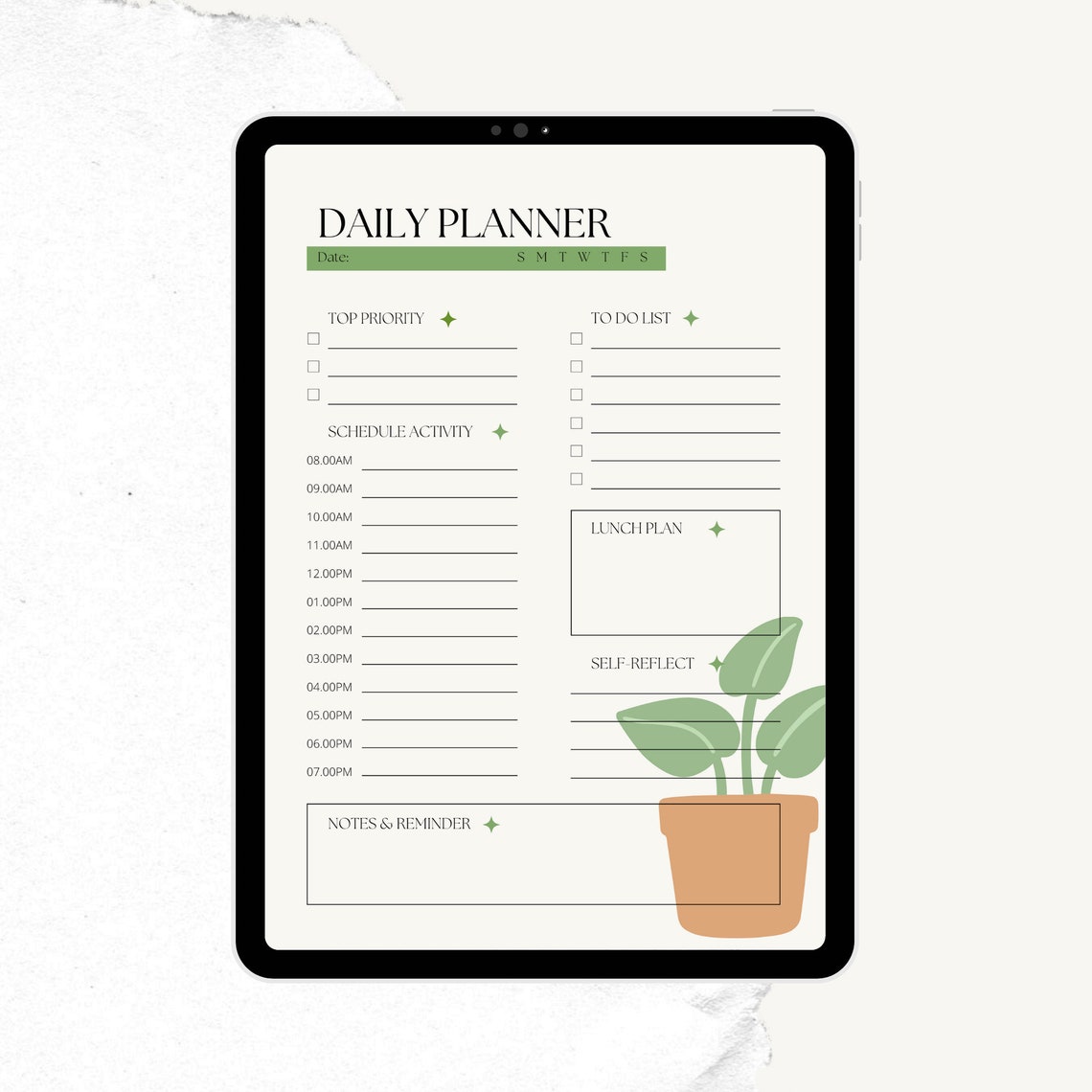 Editable Daily Planner | Printable Planner | Digital Planner | Daily ...