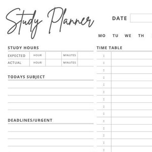 Digital Study Planner Pack - Etsy