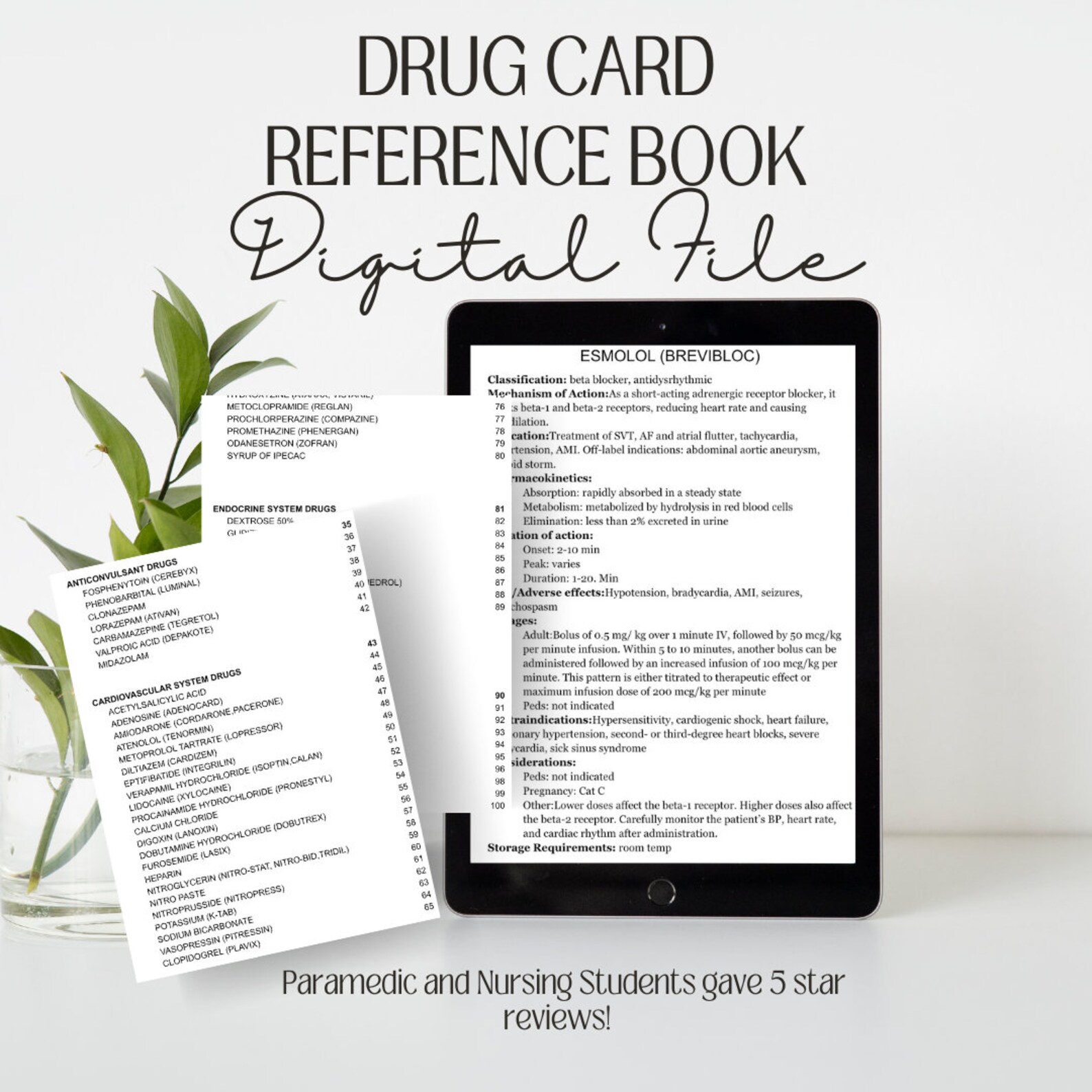DRUG CARDS 2023 Pharmacology Guide paramedic - Etsy
