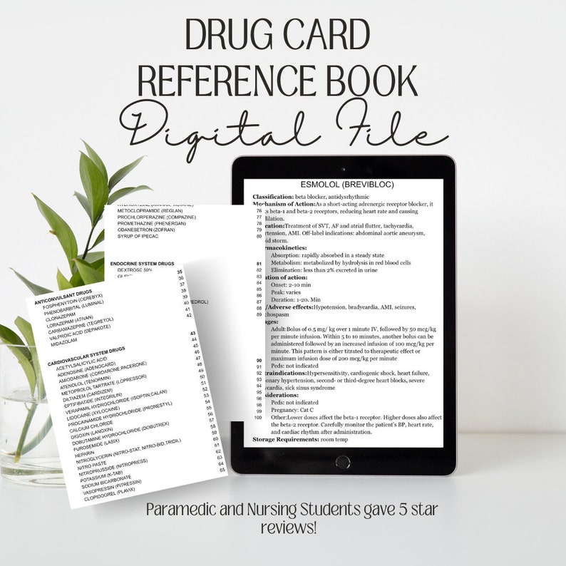 DRUG CARDS 2024 Pharmacology Guide (paramedic) - Etsy