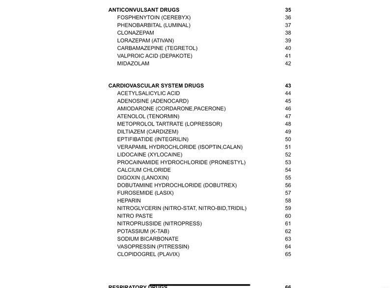 2022 Paramedic Student Drug Cards Reference Digital File - Etsy