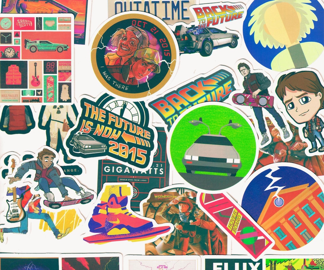 Back to the Future Stickers: Retro 80s Movie Decals - Etsy