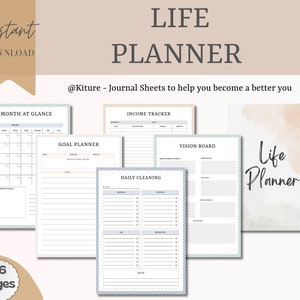 Printable Life Planner Bundle Digital Download Digital Planner Daily ...