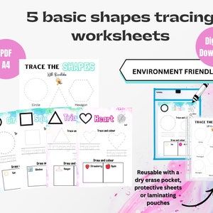 Shapes Activity for Preschool | Colourful 2D Shapes Poster | Kids ...