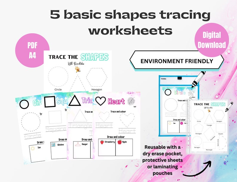 Shapes Activity for Preschool | Colourful 2D Shapes Poster | Kids ...