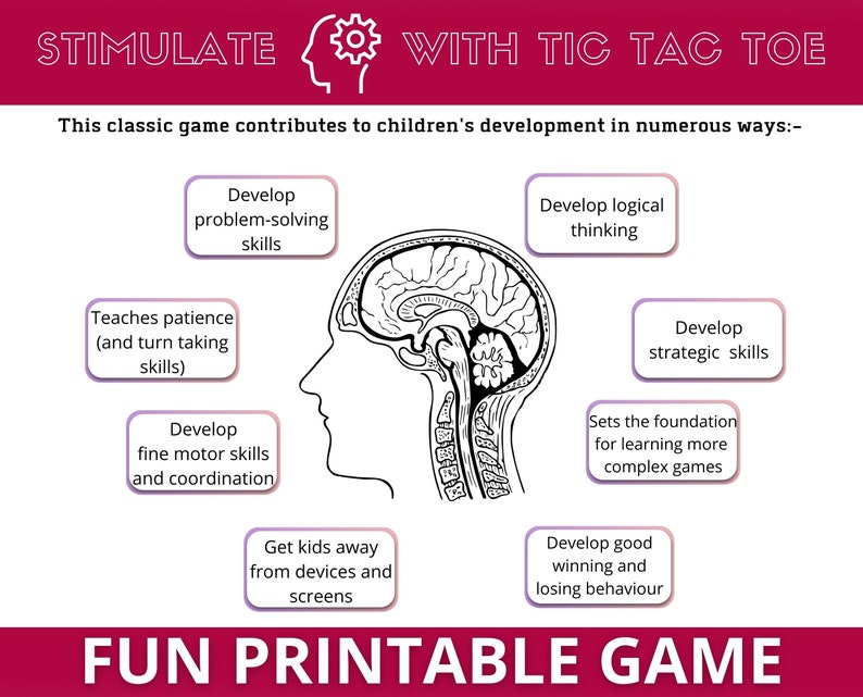 Printable Tic Tac Toe Game | Entertainment Activity Sheet | Instant ...