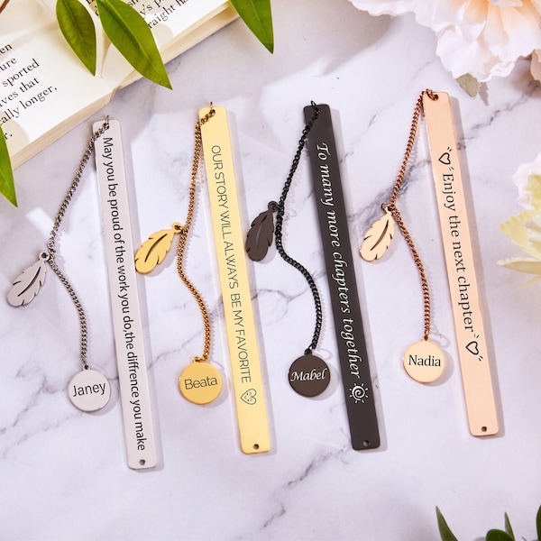 Metal Bookmark - Etsy