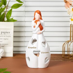 Personalized Mother's Day Statue,mom & Daughter's Love Candle Holder ...