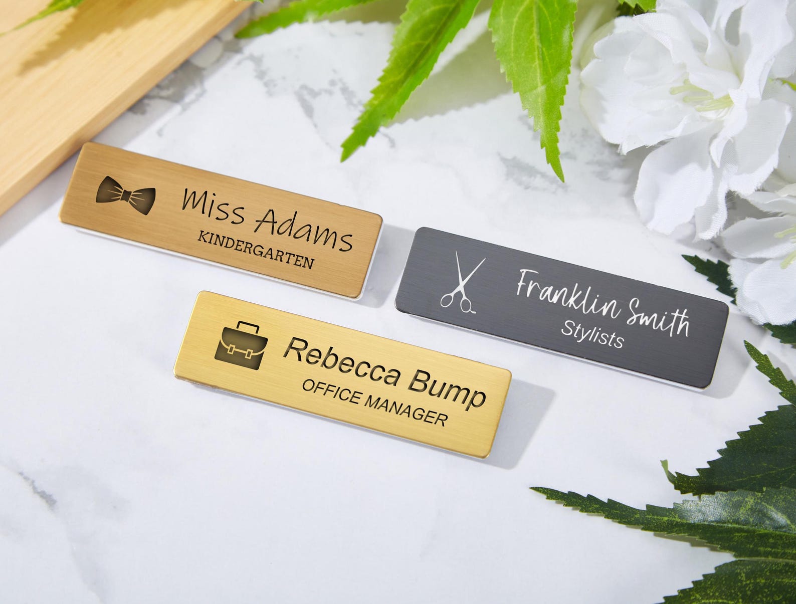 Magnetic Name Tag With Logo,engraved Name Tag Badges,custom Business ...