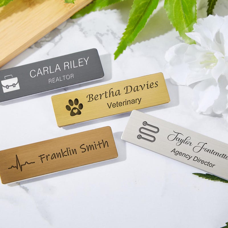 Custom Magnetic Name Tags - Etsy