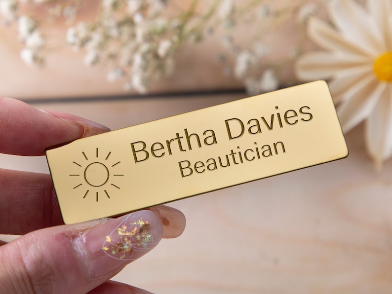 Staff ID Tags With Magneticpersonalized Name Badgesname - Etsy