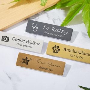 Magnetic Name Tag With Logo,engraved Name Tag Badges,custom Business ...