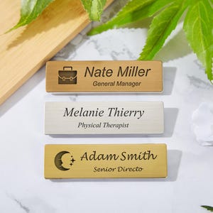 Magnetic Name Tag With Logo,engraved Name Tag Badges,custom Business ...