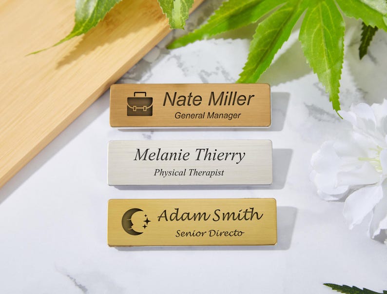 Magnetic Name Tag With Logo,engraved Name Tag Badges,custom Business ...