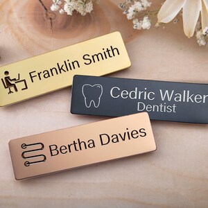 Staff ID Tags With Magnetic,personalized Name Badges,name Plate Tag ...