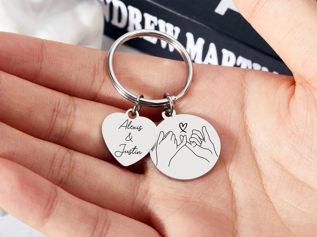 Personalized Keychain,custom Stainless Steel Keychain,pinky Promise ...