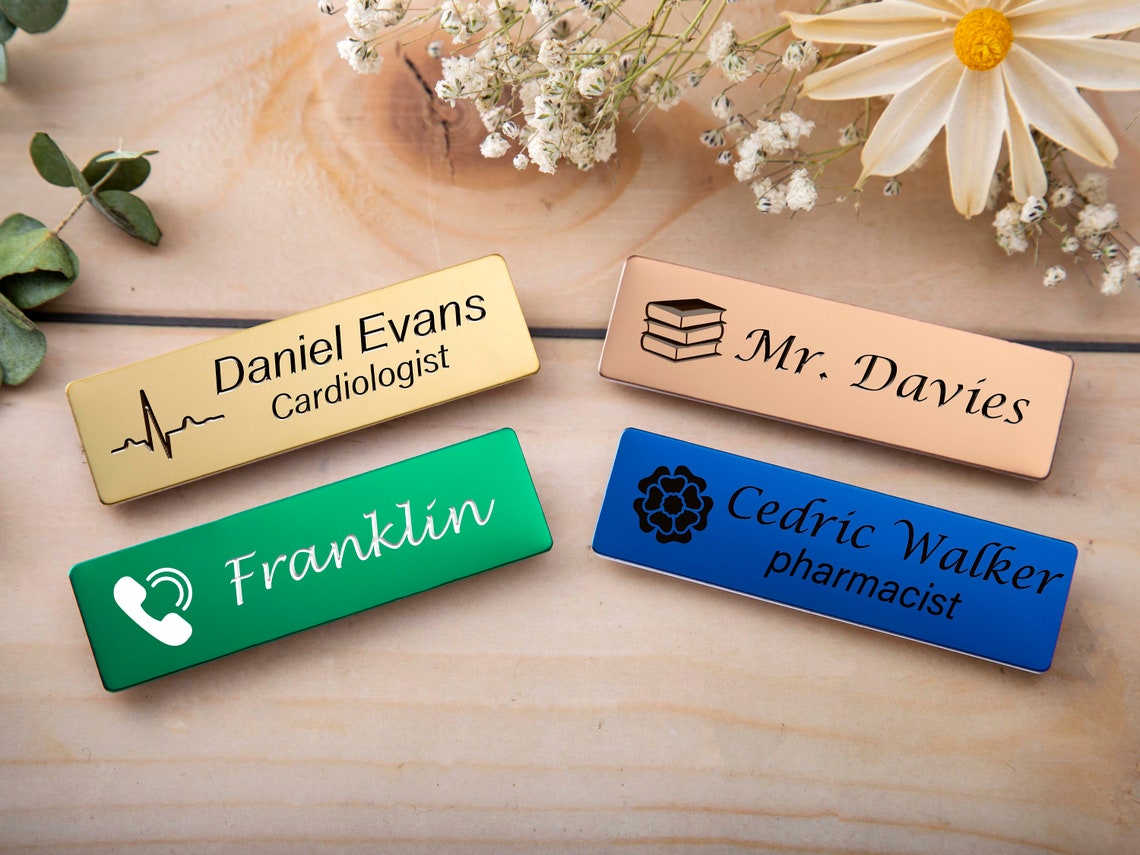 Staff ID Tags With Magnetic,personalized Name Badges,name Plate Tag ...