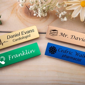 Staff ID Tags With Magnetic,personalized Name Badges,name Plate Tag ...