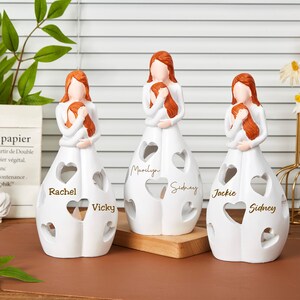 Personalized Mother's Day Statue,mom & Daughter's Love Candle Holder ...