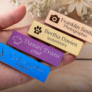 Staff ID Tags With Magnetic,personalized Name Badges,name Plate Tag ...