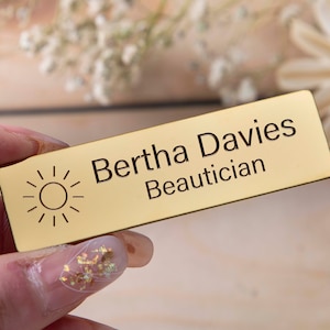 Personalized Engraved Metal Name Badges,staff ID Tags With Magnetic ...