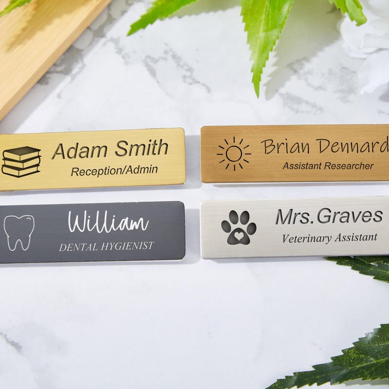 Custom Magnetic Name Tags - Etsy