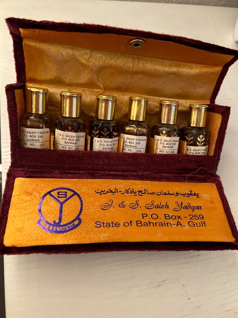 Set of J&S SALEH YADGAR Bahrain Perfume Oils Vintage Perfume - Etsy
