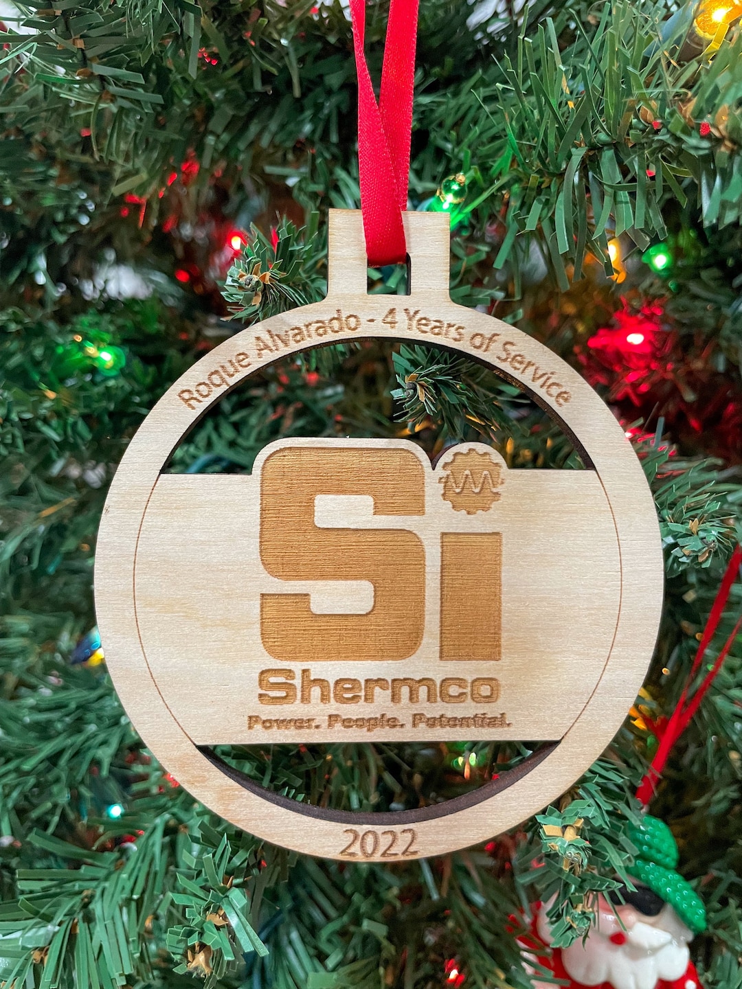 Custom Business Logo Christmas Ornament | Personalized Name Ornament ...