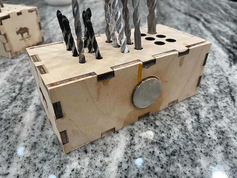 Laser Cut File for Drill Bit Boxes | Wood and Masonry Drill Bit Magnet ...