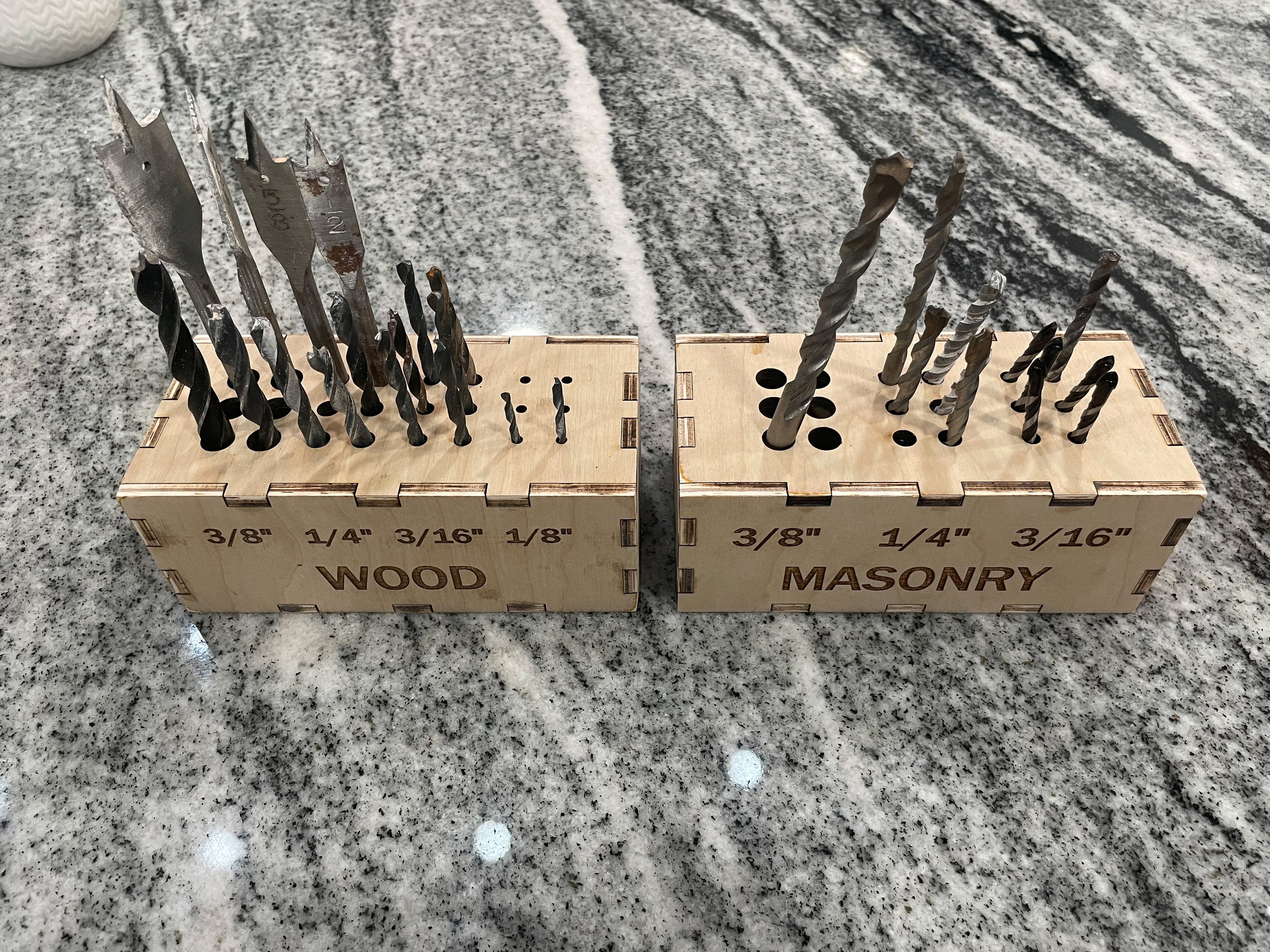 Laser Cut File for Drill Bit Boxes | Wood and Masonry Drill Bit Magnet ...