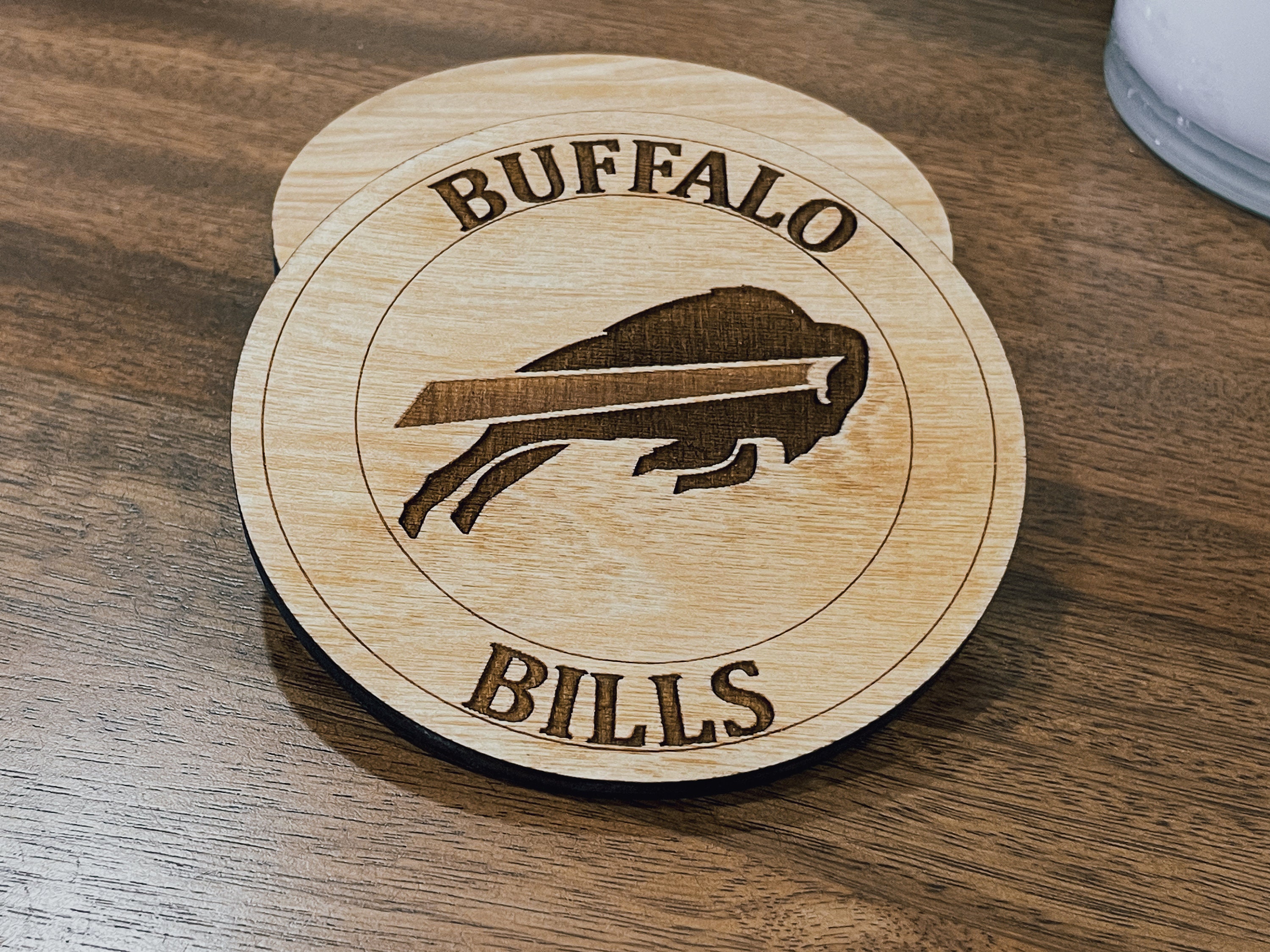 Buffalo Bills Coasters Custom Laser-cut Wood Coasters for Football Fans ...