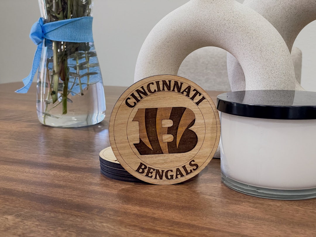 Cincinnati Bengals Coasters - Custom Laser-cut Wood Coasters for ...