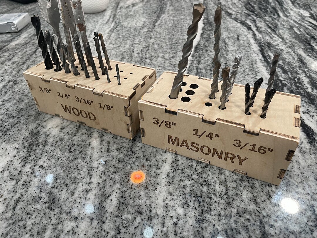 Laser Cut File for Drill Bit Boxes | Wood and Masonry Drill Bit Magnet ...