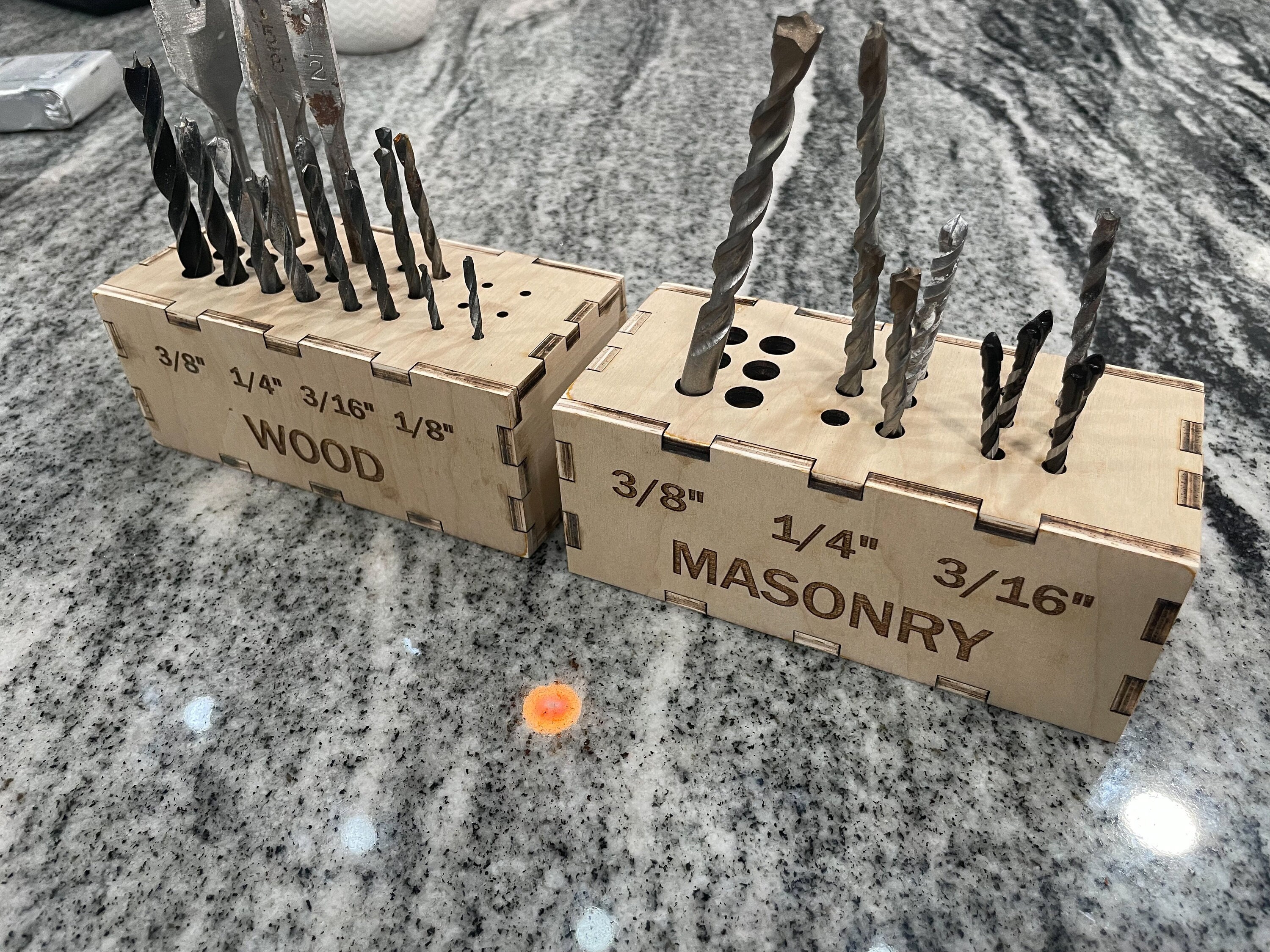 Laser Cut File for Drill Bit Boxes Wood and Masonry Drill Bit Magnet ...