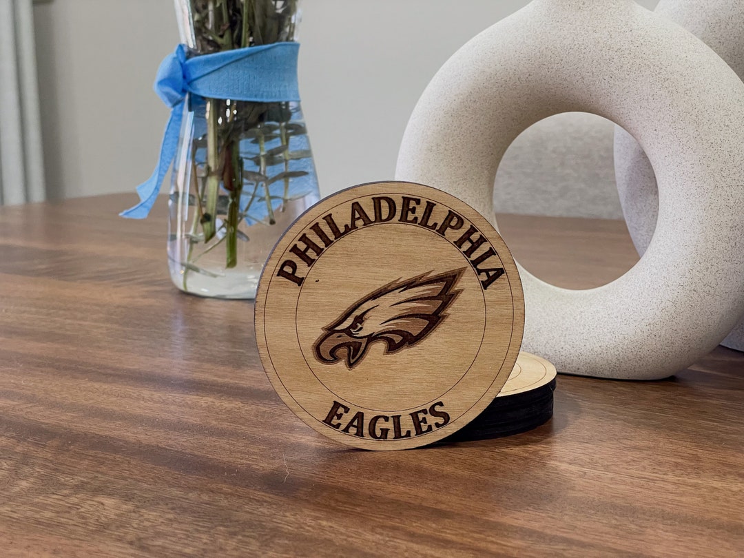 Philadelphia Eagles Coasters - Custom Laser-cut Wood Coasters for ...