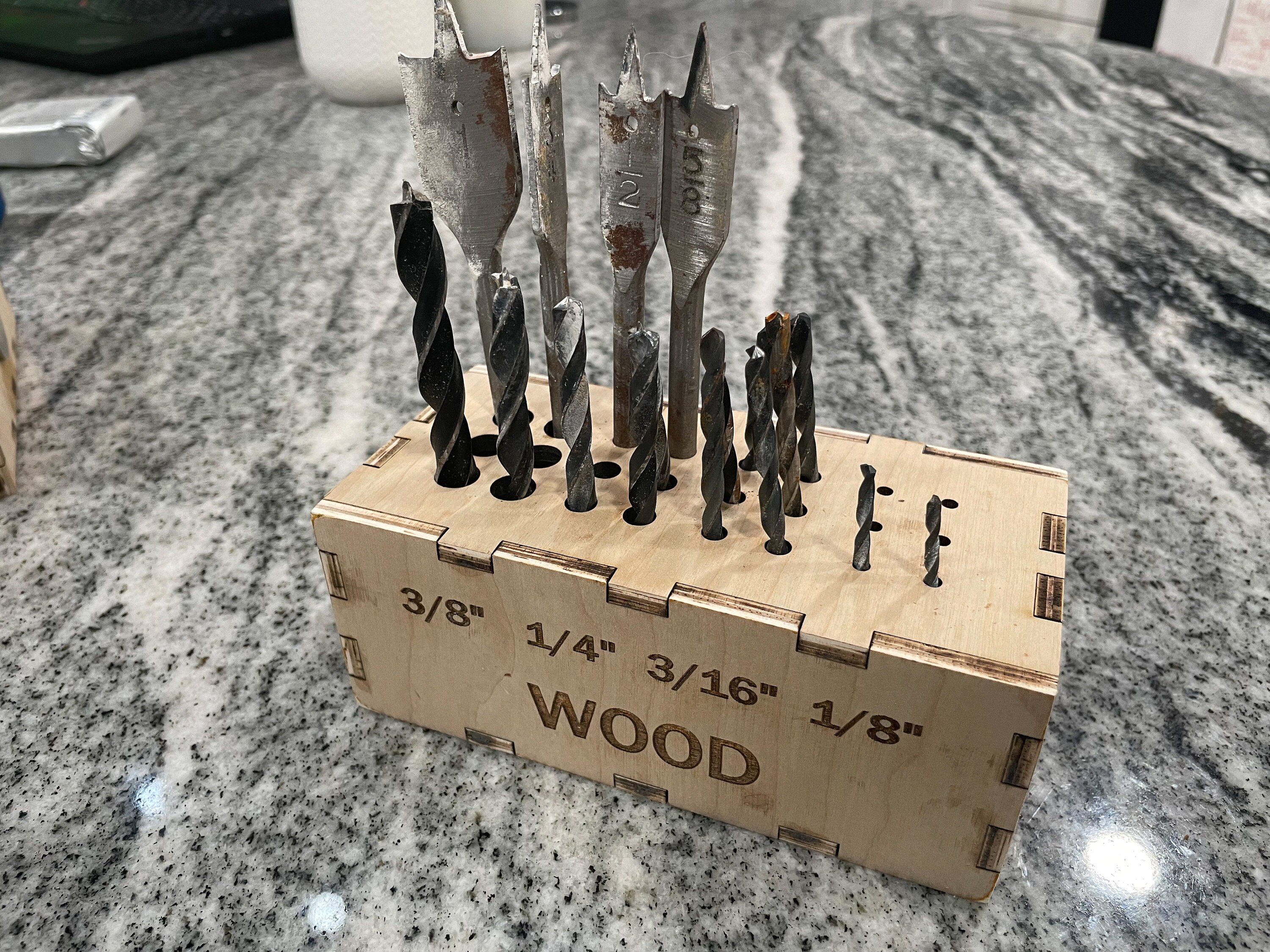Laser Cut File for Drill Bit Boxes Wood and Masonry Drill Bit Magnet ...