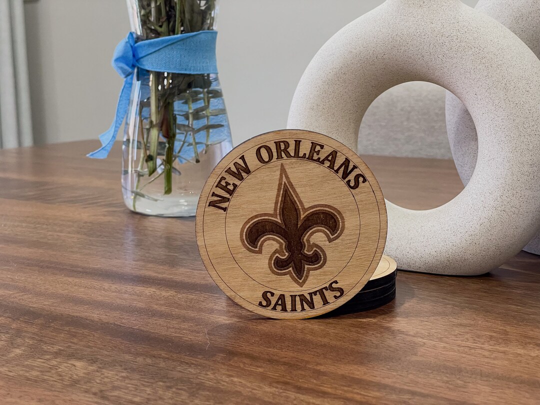 New Orleans Saints Coasters - Custom Laser-cut Wood Coasters for ...
