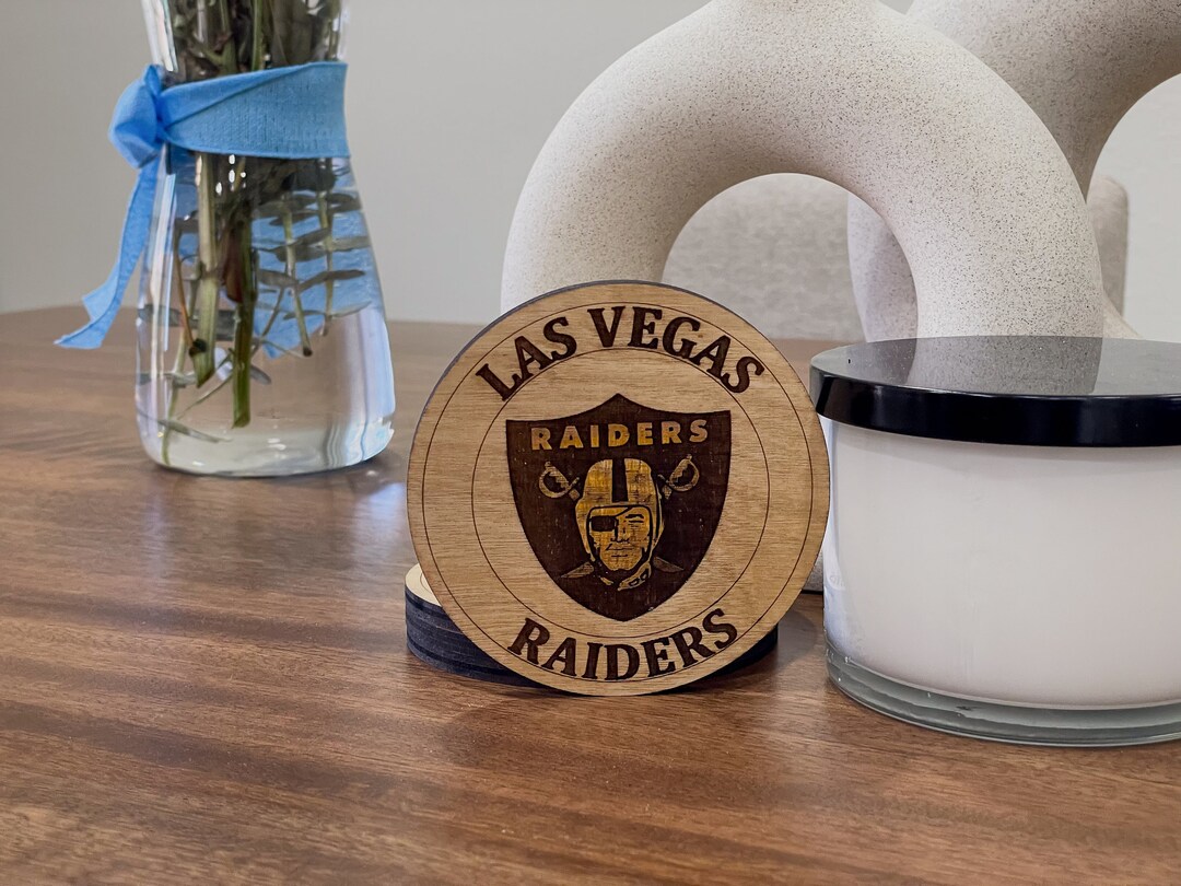 Las Vegas Raiders Coasters - Custom Laser-cut Wood Coasters for ...