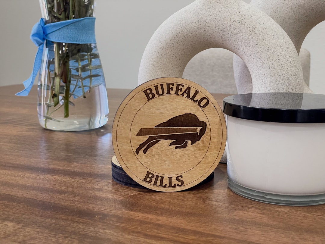 Buffalo Bills Coasters - Custom Laser-cut Wood Coasters for Football ...