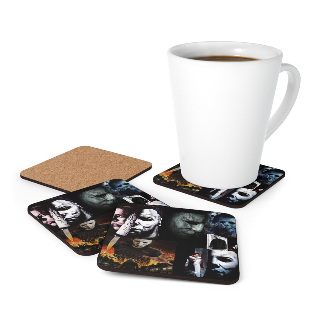 Michael Myers Coaster Set | Horror Movie Corkwood Coasters | Halloween ...