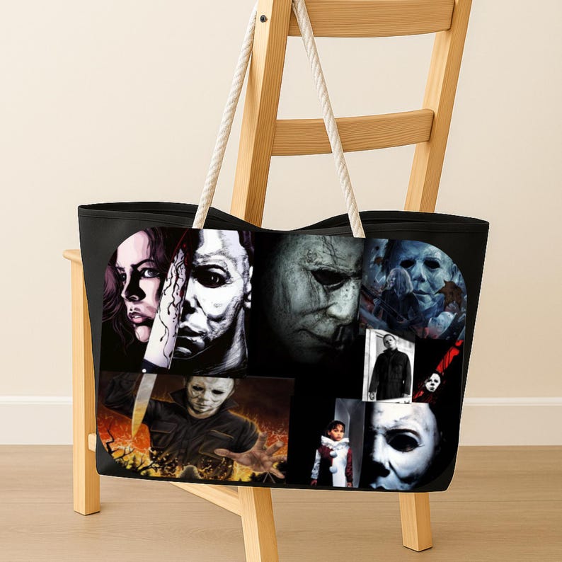 Michael Myers Horror Tote Bag: Slasher Movie Weekender Travel Bag - Etsy
