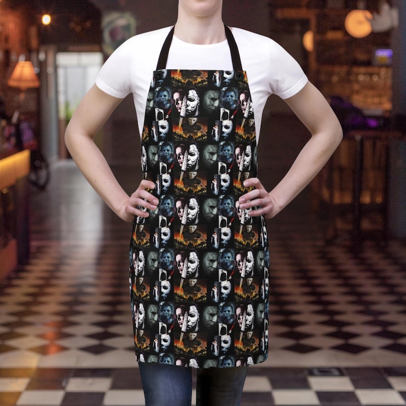 Michael Myers Horror Apron: Spooky Halloween Cooking, Grilling - Etsy