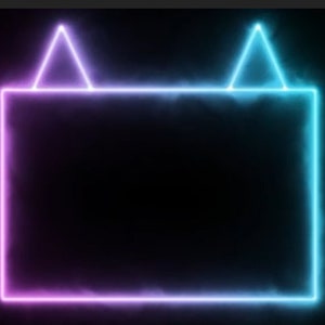 Neon Cat ANIMATED Twitch Facecam Overlay | Streamer OBS Designs ...
