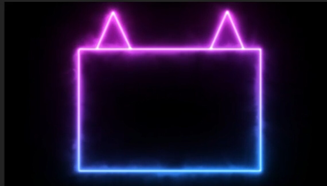 Neon Cat ANIMATED Twitch Facecam Overlay Streamer OBS Designs Moving ...
